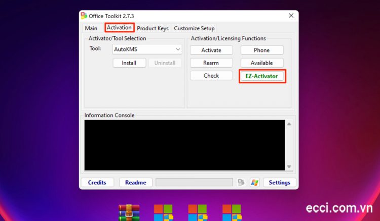 Tải Microsoft Toolkit 2.7.3 bản mới nhất 2025, Active Win và Office | ECCI